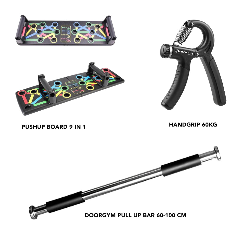 Power Trio Kit Set (Push up bar , Pull up bar and Handgrip)